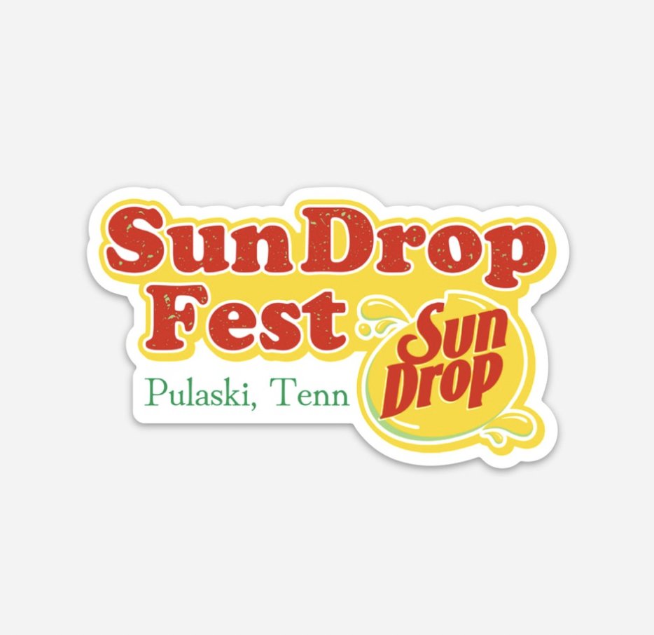 SunDrop Fest Sticker - Shop Our Hometown Giles County Marketplace